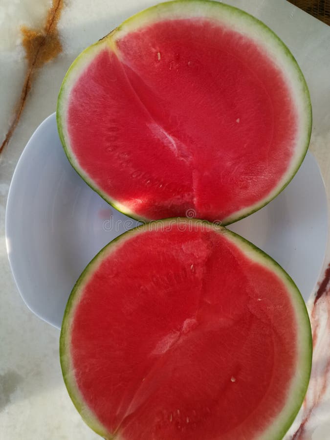 Watermelon Very Beautiful Seedless Beautiful Red Color Stock Image ...