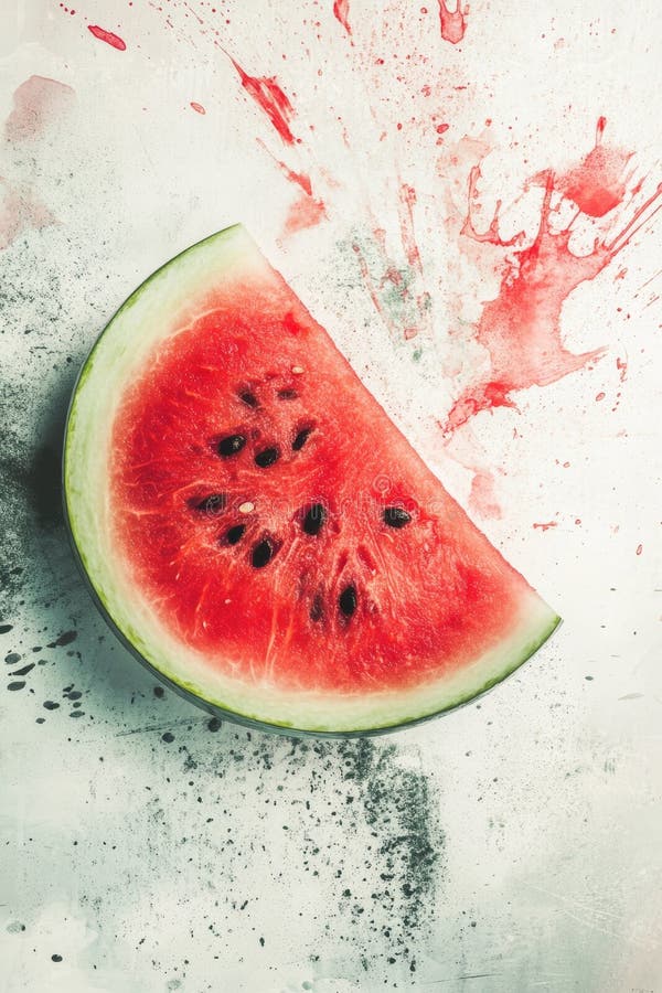 Watermelon Wallpaper Design Illustration for Summer Background ...