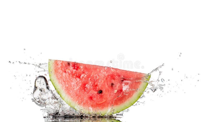 Watermelon and Water Splash Stock Image - Image of exotic, fruit: 13462179