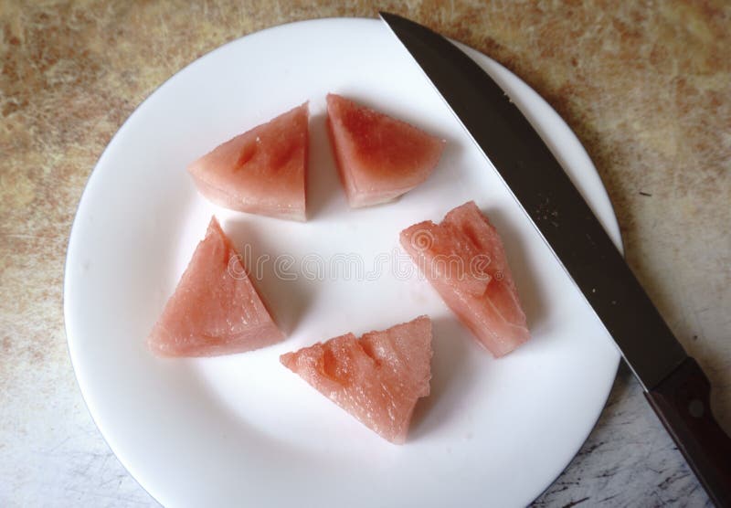Watermelon and Watermelon Pieces of an Object Stock Image - Image of ...