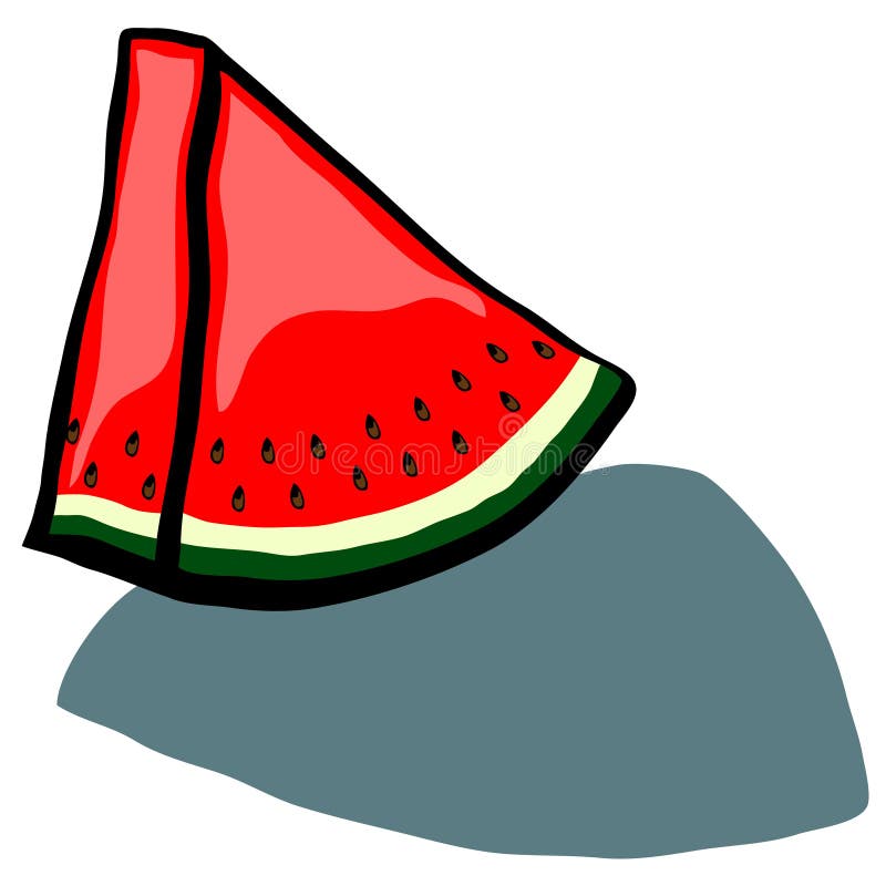 Watermelon Wedge stock vector. Illustration of summer - 48877190
