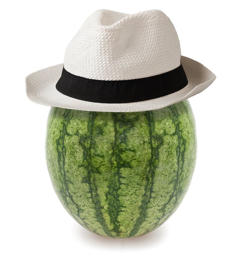 Watermelon whit hat stock photo. Image of accessory, taste - 25928570