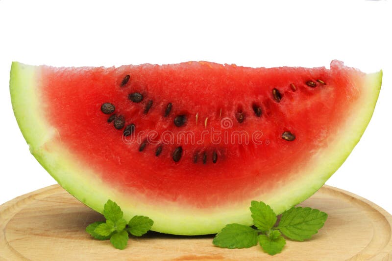 Watermelon on White Background Stock Image - Image of freshness, eating ...