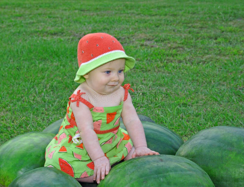 On the Watermelons stock image. Image of outside, face - 6656785