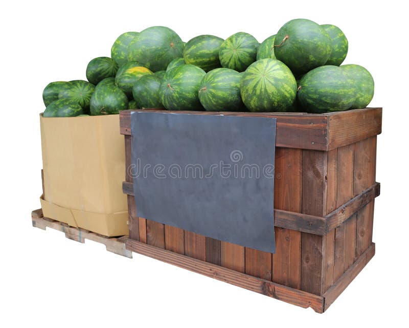 Watermelons Crate stock photo. Image of farmers, crates - 204182160