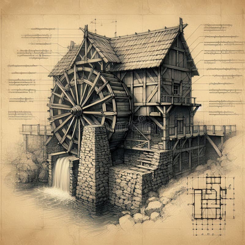 Functioning Mill Stock Illustrations – 6 Functioning Mill Stock ...