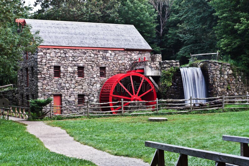 Watermill and millstone stock image. Image of wall, watermill - 12020379