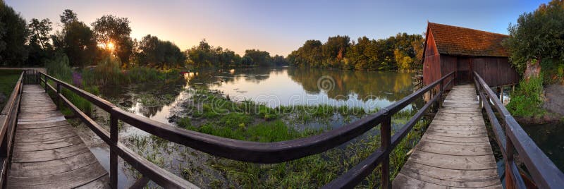 Watermill - panoramic view stock photo. Image of cove - 21467446