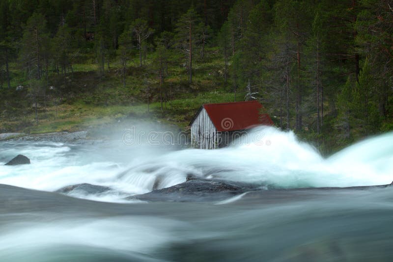 Watermill and waterfall stock photo. Image of rocks, steep - 27147536