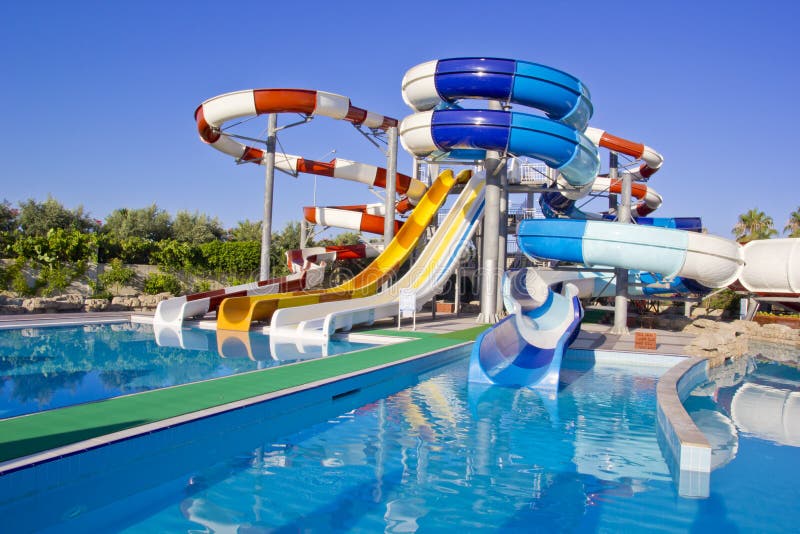 Waterpark and Slides stock image. Image of trip, waterpark - 58521849