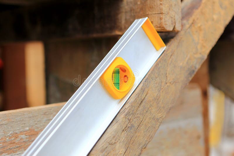 Waterpas Voor Gebruik Bij Woningbouw of Kluswerkzaamheden Stock Foto ...