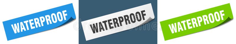 Waterproof Banner. Waterproof Speech Bubble Label Set. Stock Vector ...