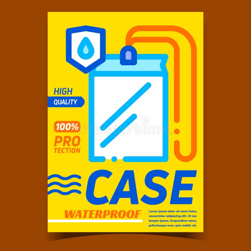 Waterproof Creative Advertising Posters Set Vector Stock Vector ...