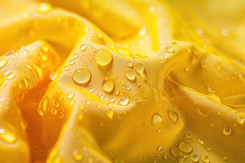 Waterproof Fabric Background Vibrant Yellow Synthetic Ripstop Material ...