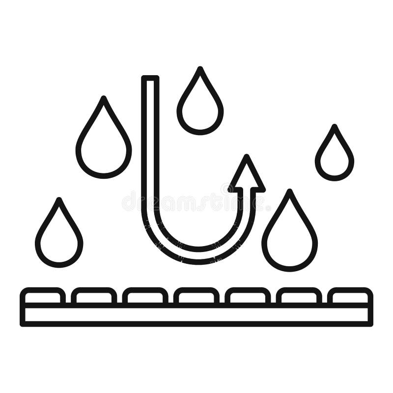 Waterproof Fabric Feature Icon, Outline Style Stock Vector ...