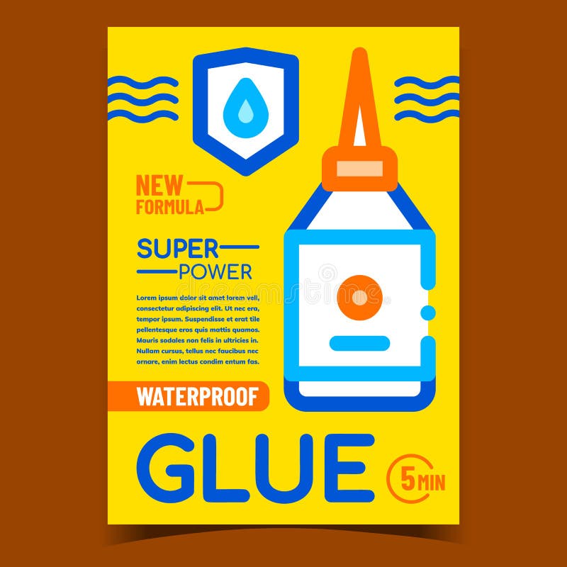 Super Glue Creative Advertising Poster Vector Stock Vector ...
