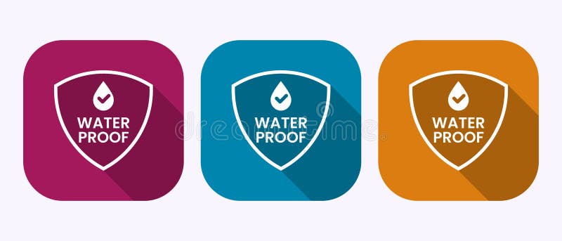 Waterproof Icon Design Illustration, Liquid Proof Protection, Water ...