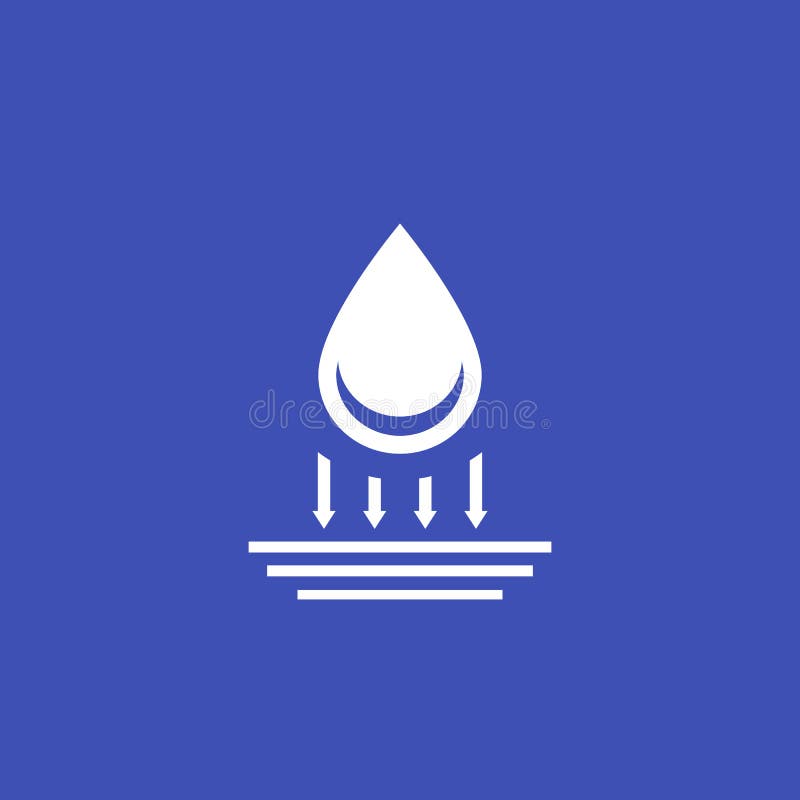 Waterproof Icon, Vector Symbol Stock Vector - Illustration of clothing ...