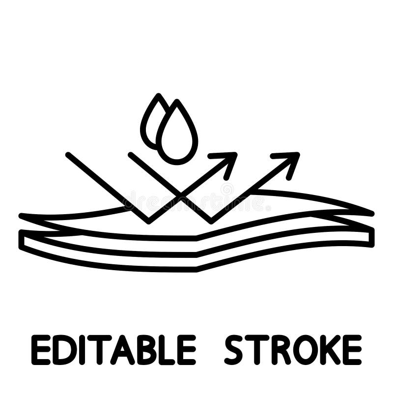 Waterproof Icon, Water Proof Drop Resistant. Impermeable Fabric ...