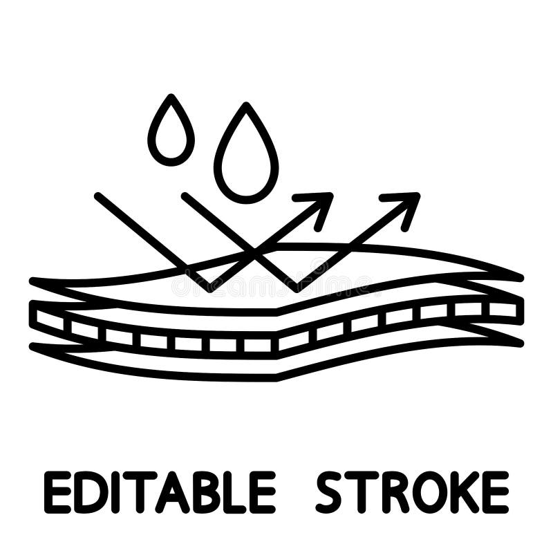 Waterproof Icon, Water Proof Drop Resistant. Impermeable Fabric ...