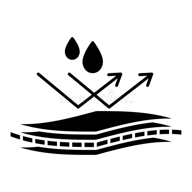 Waterproof Icon, Water Proof Drop Resistant. Impermeable Fabric ...