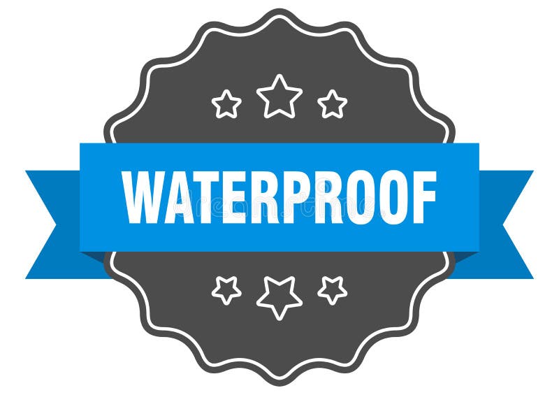 Waterproof label stock vector. Illustration of stamp - 194930583