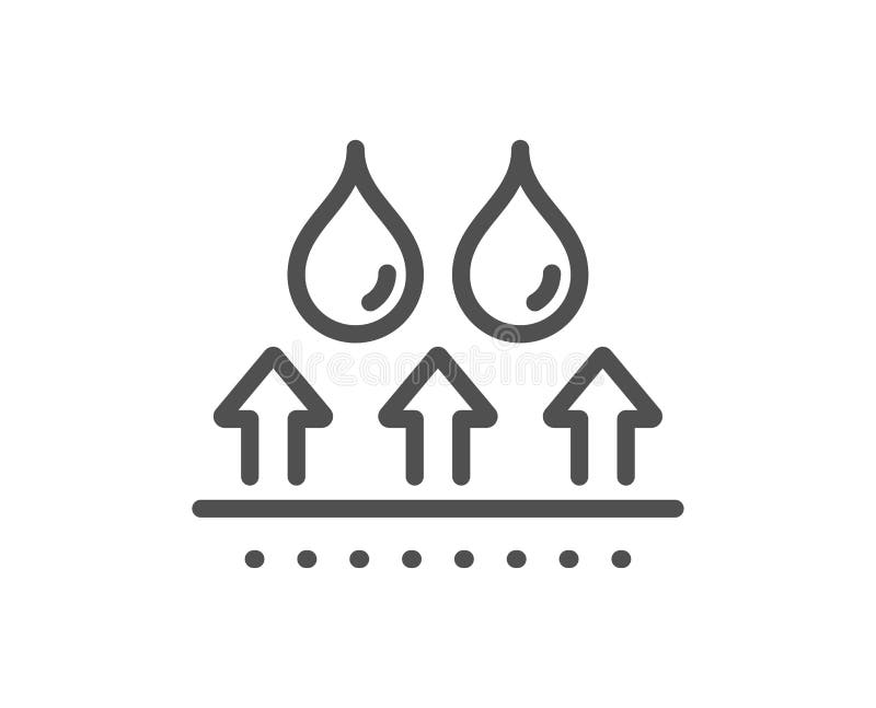 Waterproof Line Icon. Water Resistant Sign. Vector Stock Vector ...