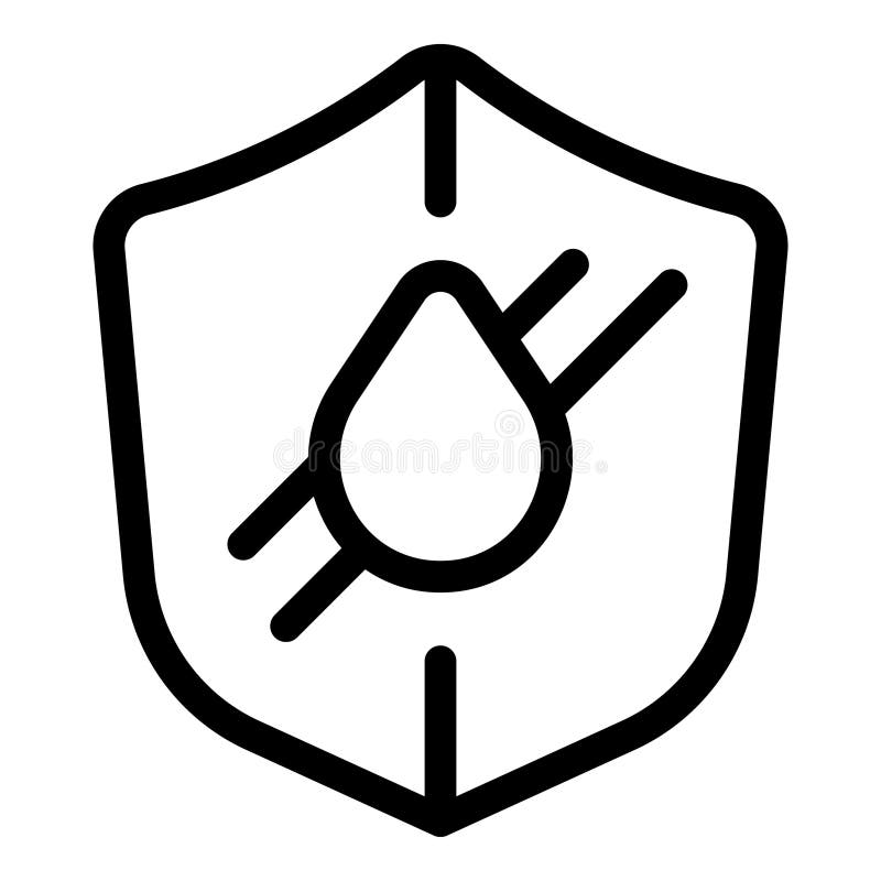 Waterproof Material Clothes Feature Clothes Feature Icon Stock Vector ...