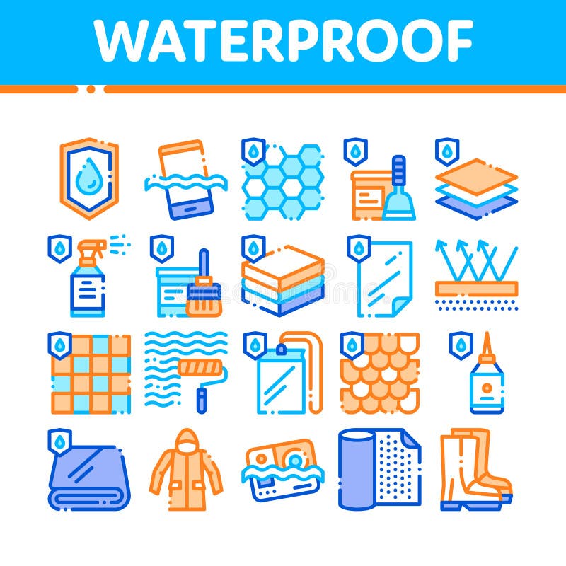 Waterproof Materials Vector Icon Hand Drawn Illustration Stock Vector ...