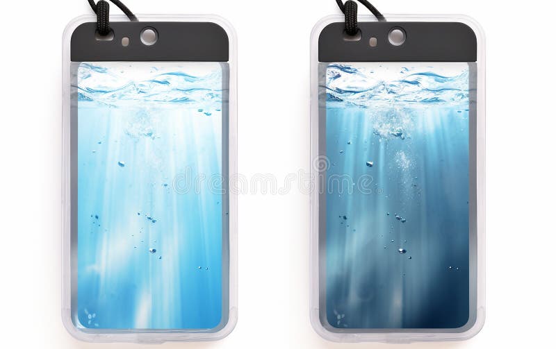 Waterproof Phone Pouch on White Background Stock Illustration ...