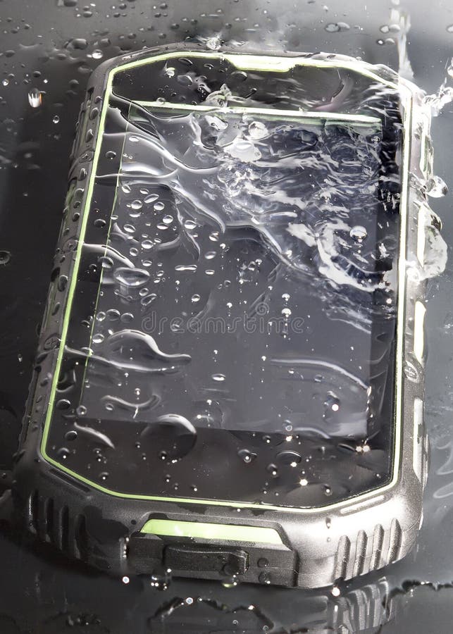 Water resistant smartphone stock photo. Image of mobile - 124729606