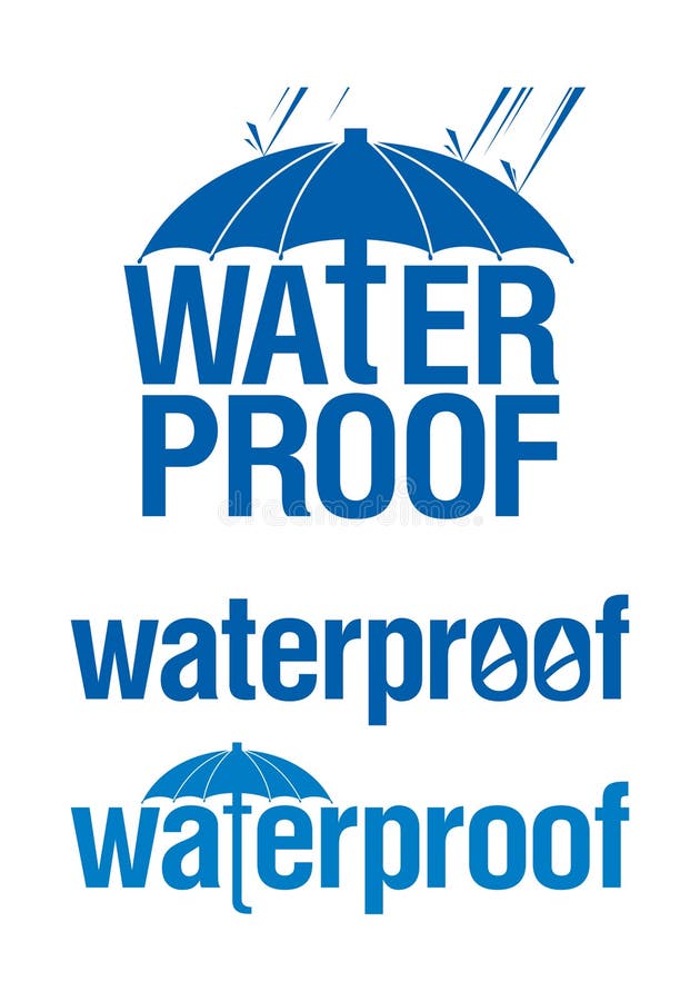 Waterproof signs. stock vector. Illustration of clothing - 22390838