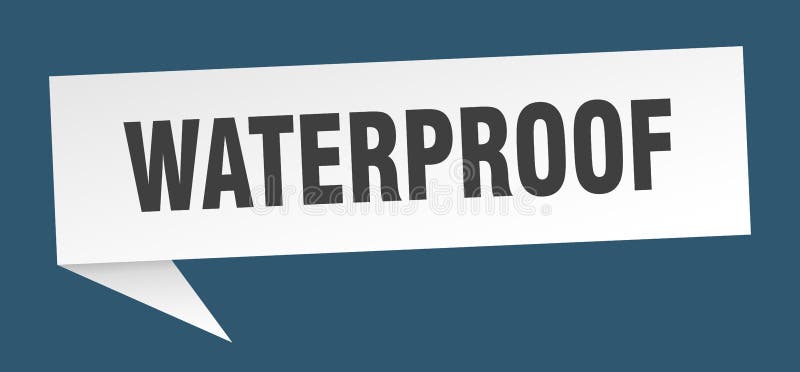 Waterproof Speech Bubble. Waterproof Ribbon Sign Stock Vector ...