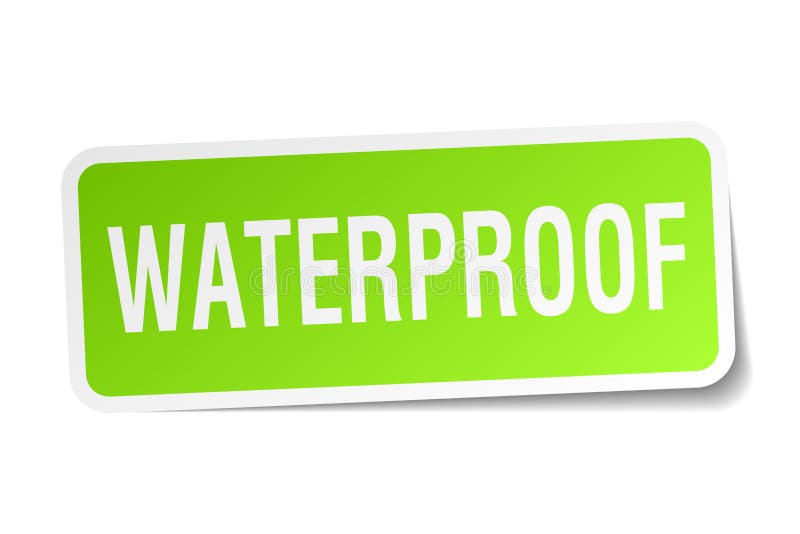 Waterproof Sticker. Waterproof Sign Set Stock Vector - Illustration of ...