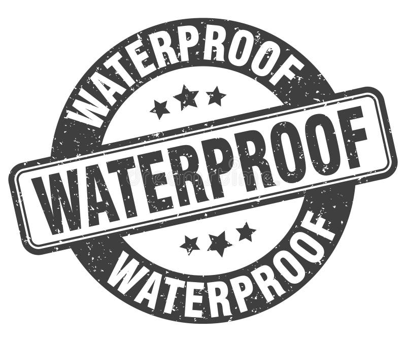 Waterproof Stamp. Waterproof Label. Round Grunge Sign Stock Vector ...