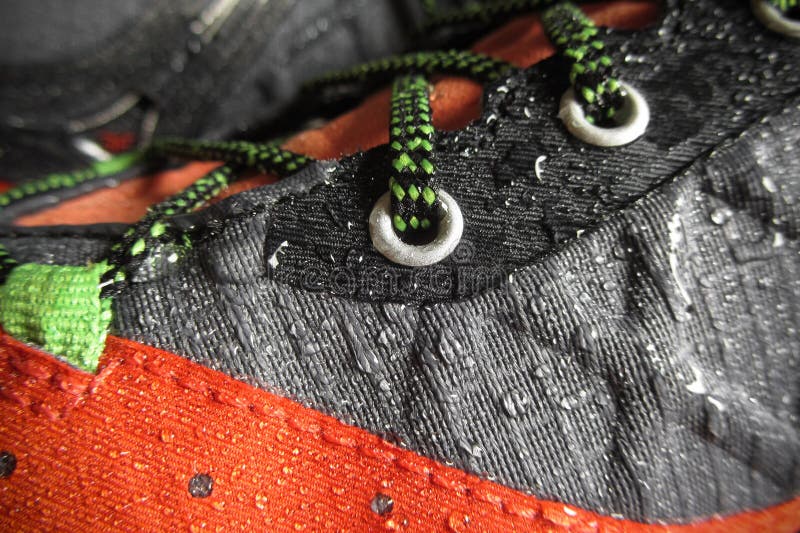 Waterproof Technology for Mountain Clothes Stock Image - Image of rain ...