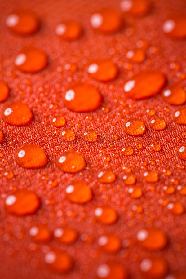 Waterproof Textile Fabric with Rain Drops Stock Image - Image of outer ...