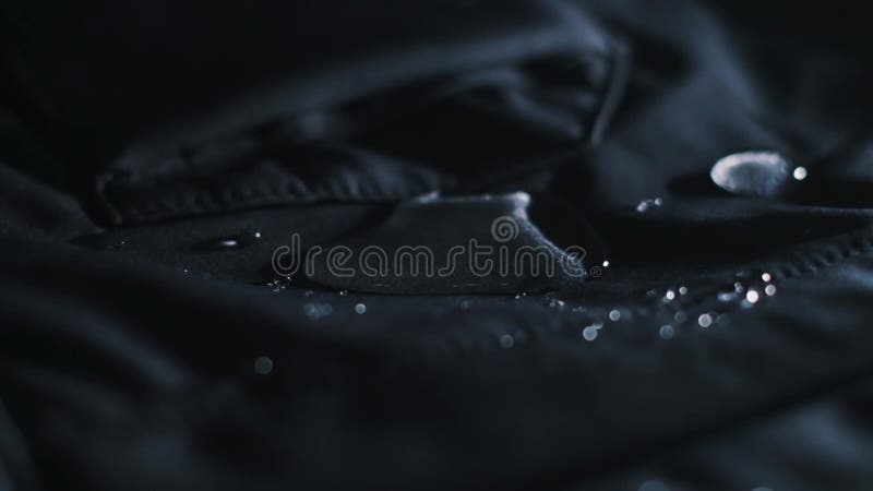 Waterproof Textile Fabric with Rain Drops Stock Footage - Video of ...