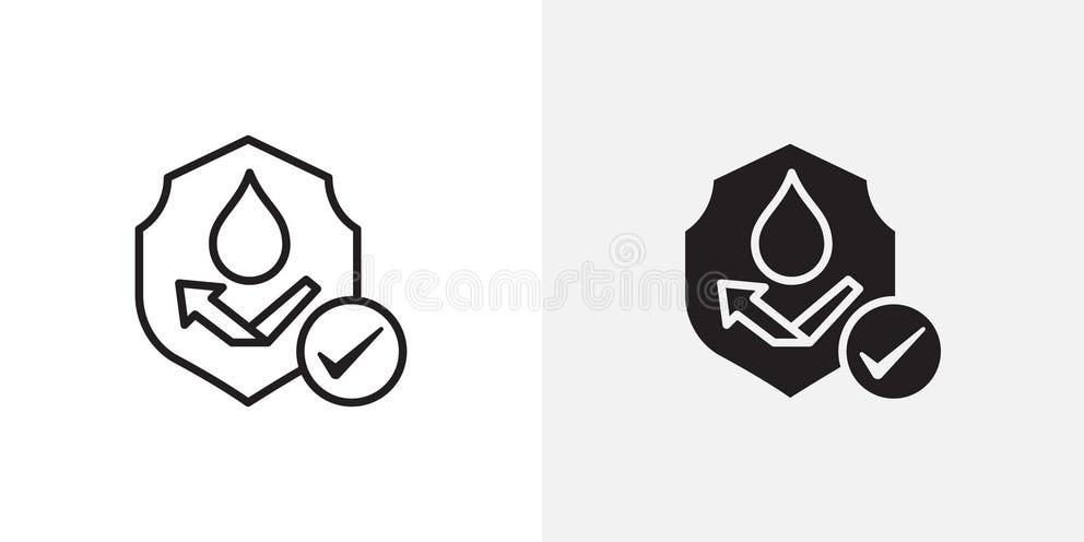 Waterproof vecor icon set stock vector. Illustration of symbol - 340377402