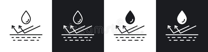Waterproof vecor icon set stock vector. Illustration of label - 340520810