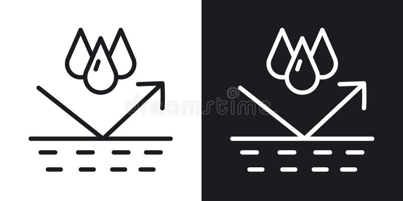 Waterproof vecor icon set stock vector. Illustration of repel - 340496402
