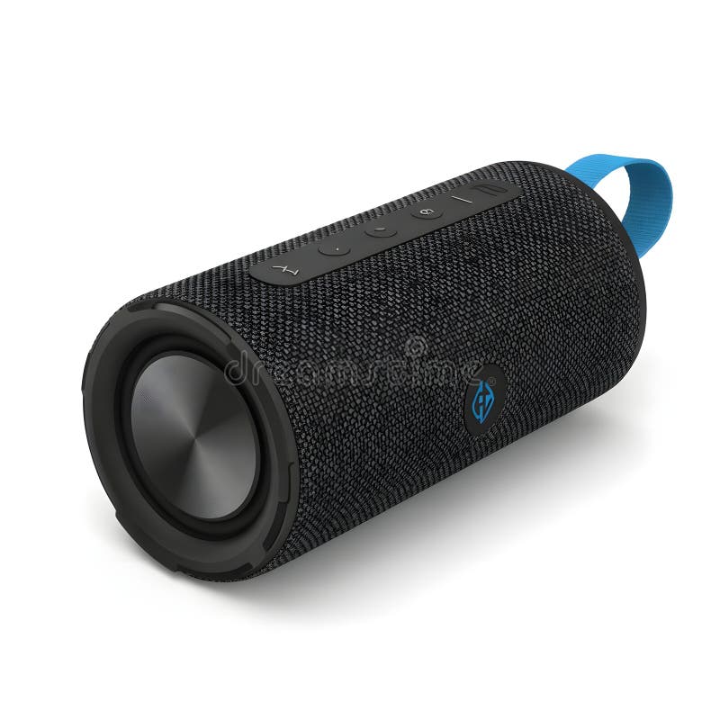 Waterproof Wireless Bluetooth Speaker on White Background Stock Illustration - Illustration of ...