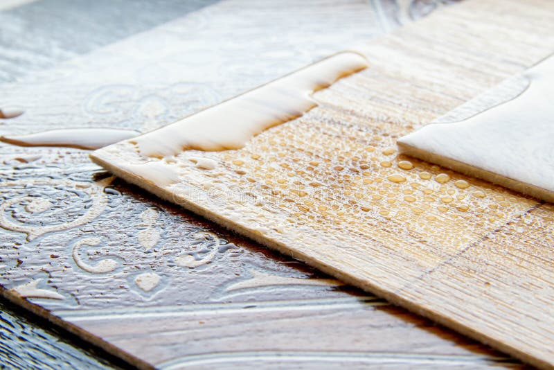 Waterproofness of Linoleum. Waterproof Linoleum in the Kitchen. Sample ...