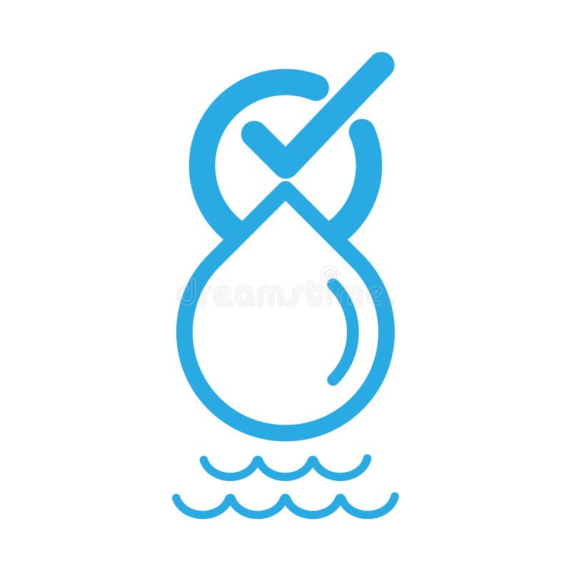 Water Quality Check Mark stock illustration. Illustration of control ...