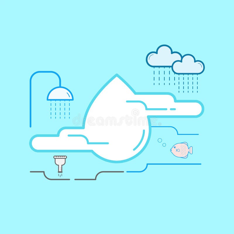 Water resource Management stock vector. Illustration of element - 188120811