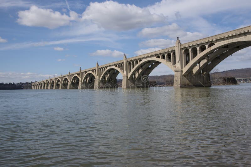 Bridge Over The Rappahannock River Stock Photo - Image of architecture ...