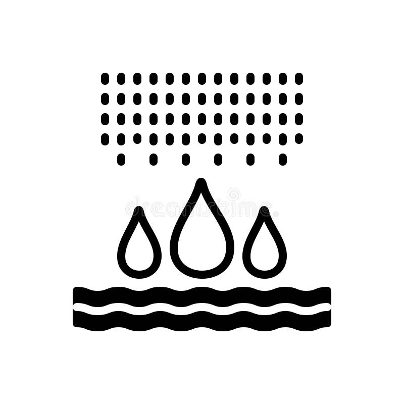 Black Solid Icon for Waters, Drop and Liquid Stock Vector ...