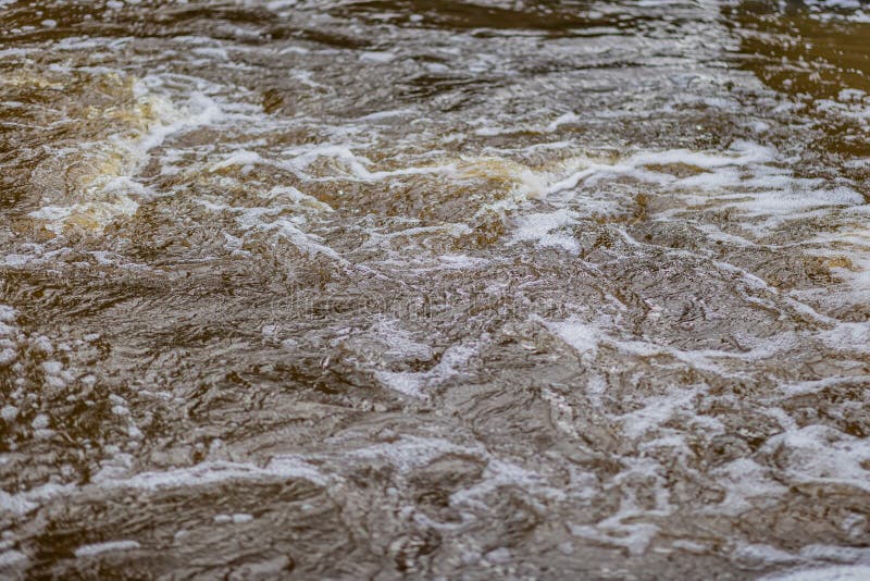 Waters of a River, Turbulent that Flow Quickly, Make Waves and Cause ...