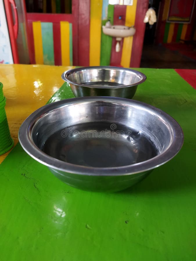 Waters Water Table Restaurant Padang Food Stock Image - Image of food ...