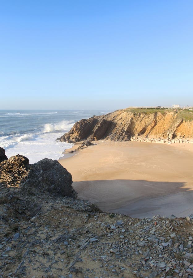 The Waterscape with Ocean and the Rocks Stock Image - Image of summer ...